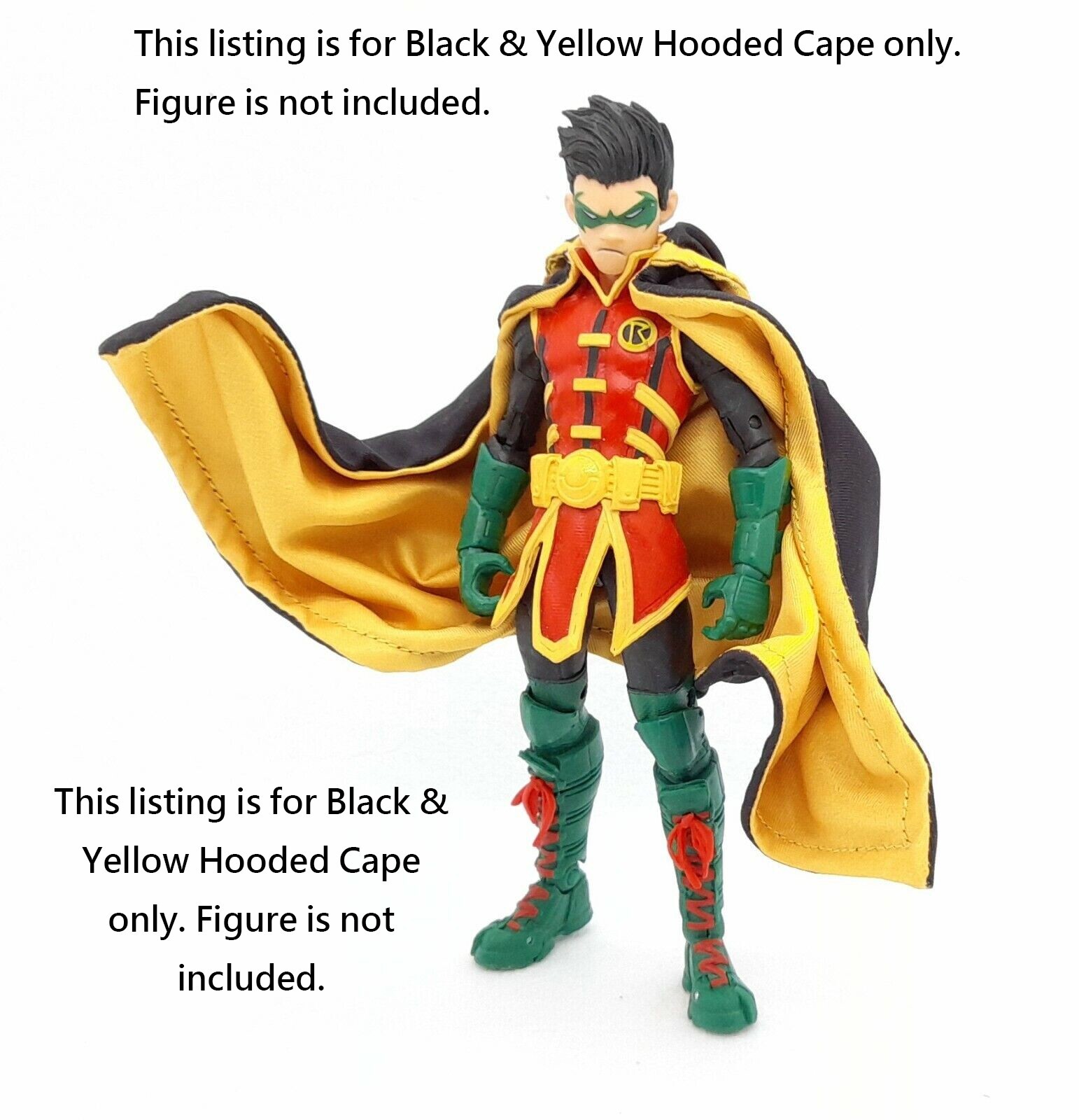 McFarlane Toys Damien Wayne Robin Dedicated Black & Yellow Hooded Cape ...