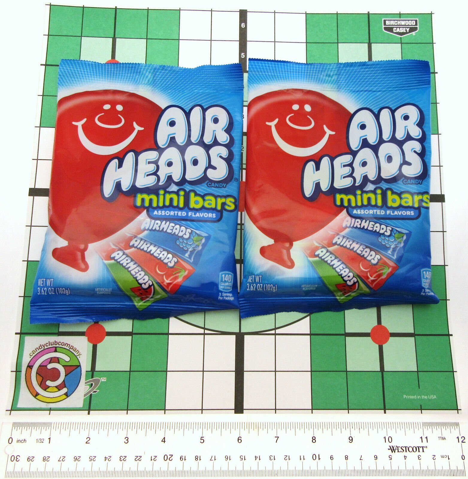 Airheads Mini Bars Chewy Taffy Candy Air Head 3.62oz bag ~ Lot of 2 ...