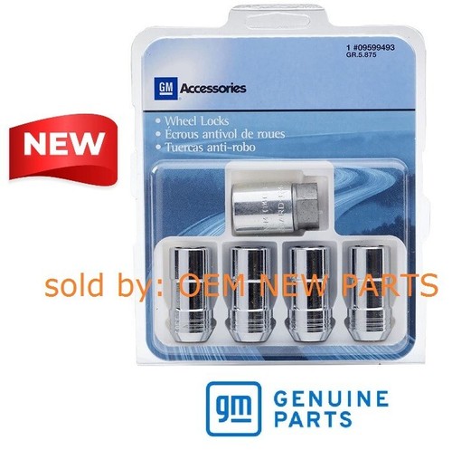 OEM GM 2018-2022 GMC Sierra Wheel Lock Set 4 pcs with Key Chrome | eBay