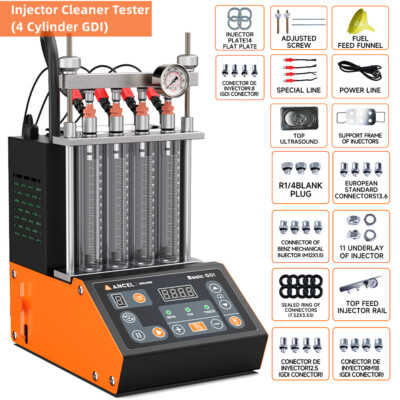 110V Ultrasonic GDI Fuel Injector Cleaner Tester Injectors Machine 4 ...