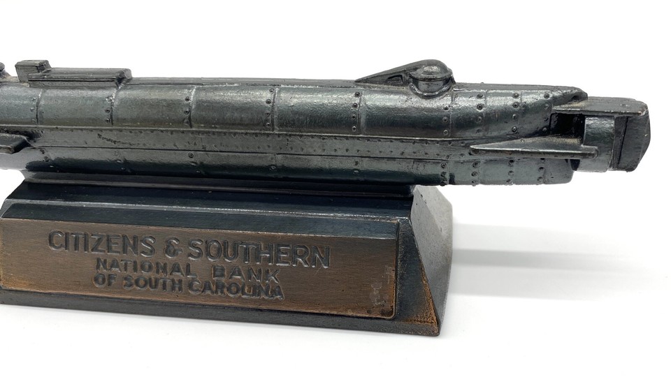 CSS Hunley Ironclad Submarine H.L. Hunley 1950s Metal Bank Model C&S | eBay