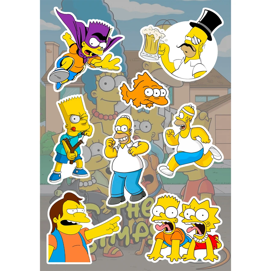 The Simpsons Sticker Pack Homer Marge Bart Lisa Maggie Abe Mona TV Show ...