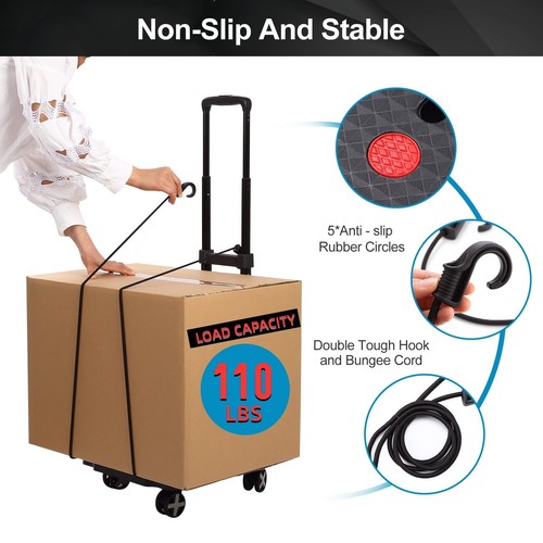 Folding Hand Truck Lightweight Hand Truck Dolly Foldable,Luggage cart ...