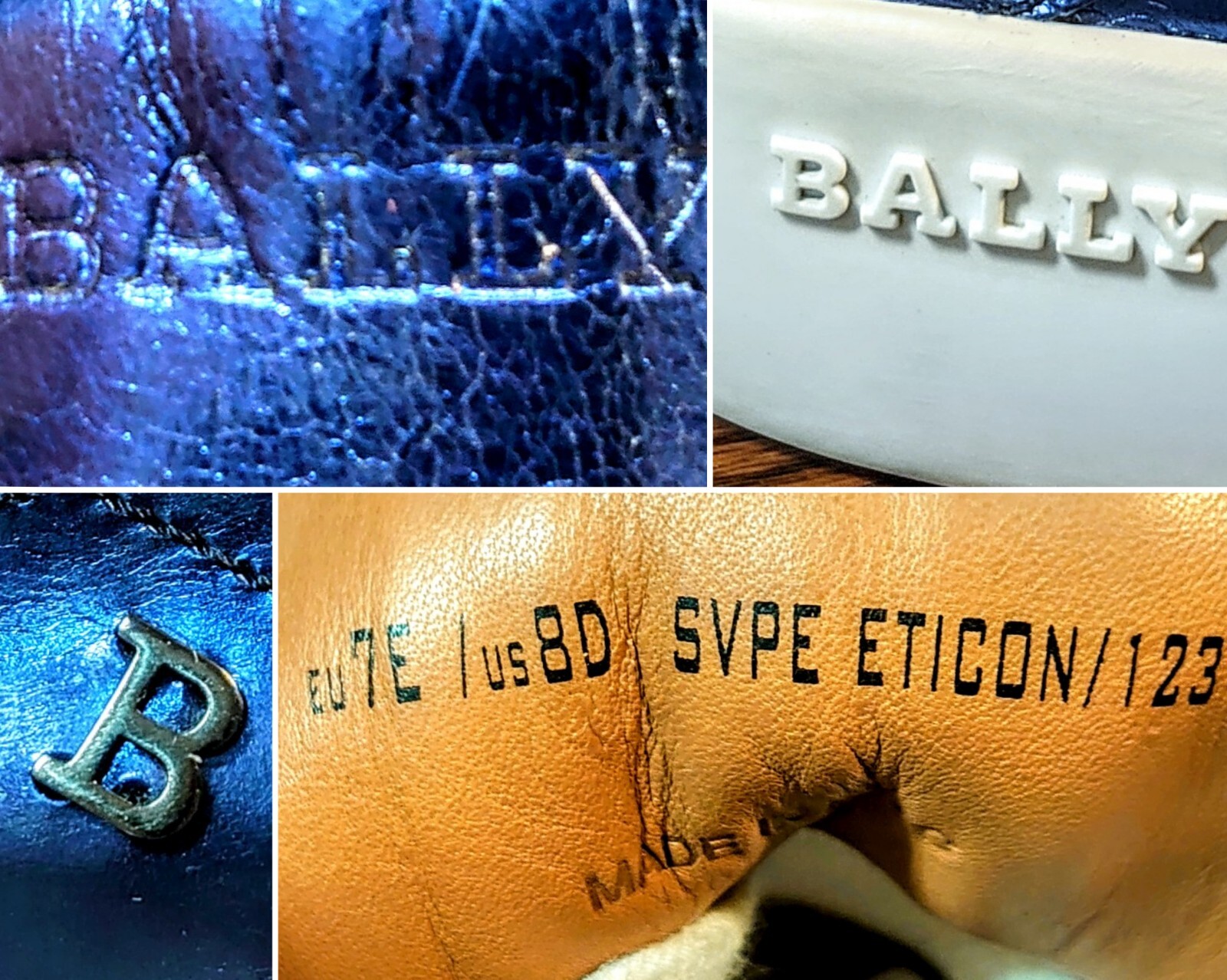 Men's Bally Switzerland "Eticon" Leather High Top Sneakers/Metallic ...