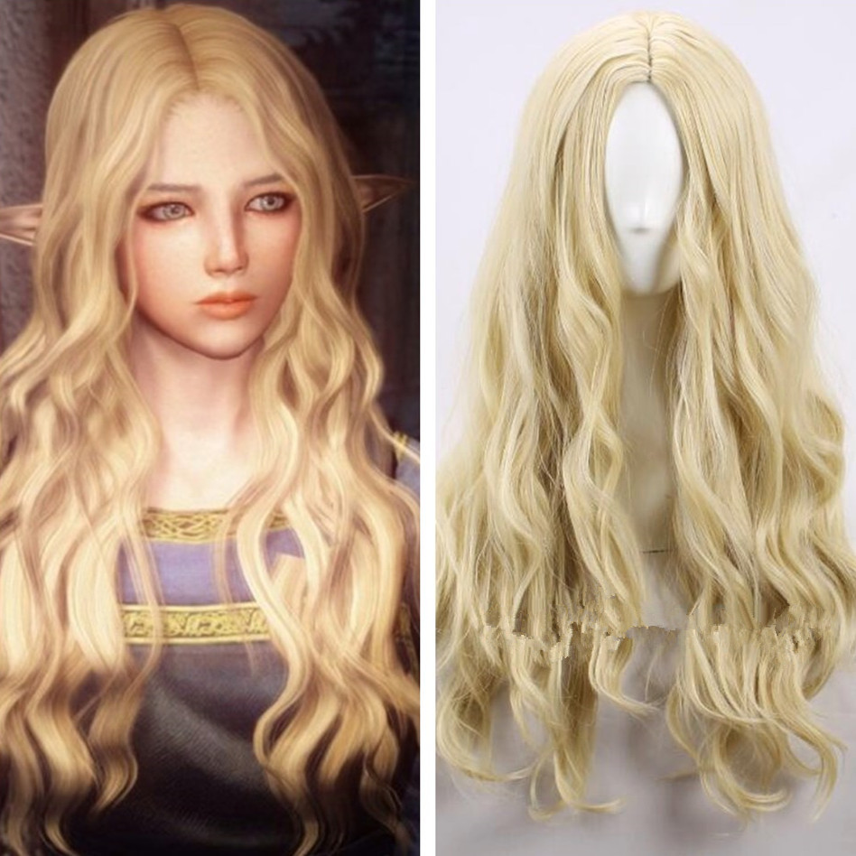 The Elder Scrolls V Skyrim Agatha Cosplay Kostüm Lang Long Perücke wig ...