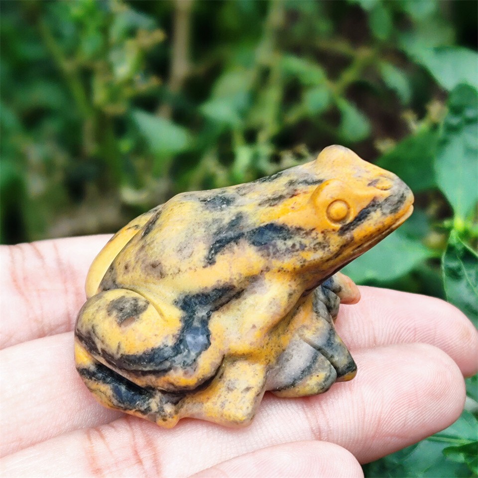 1pc 50g Natural Crystal Quartz Hand Carved Exquisite Frog Crystal Reiki ...