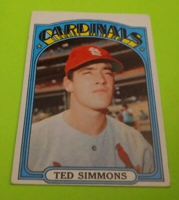 1972 TED SIMMONS Topps MLB Baseball Card #154 St. Louis Cardinals EX ...