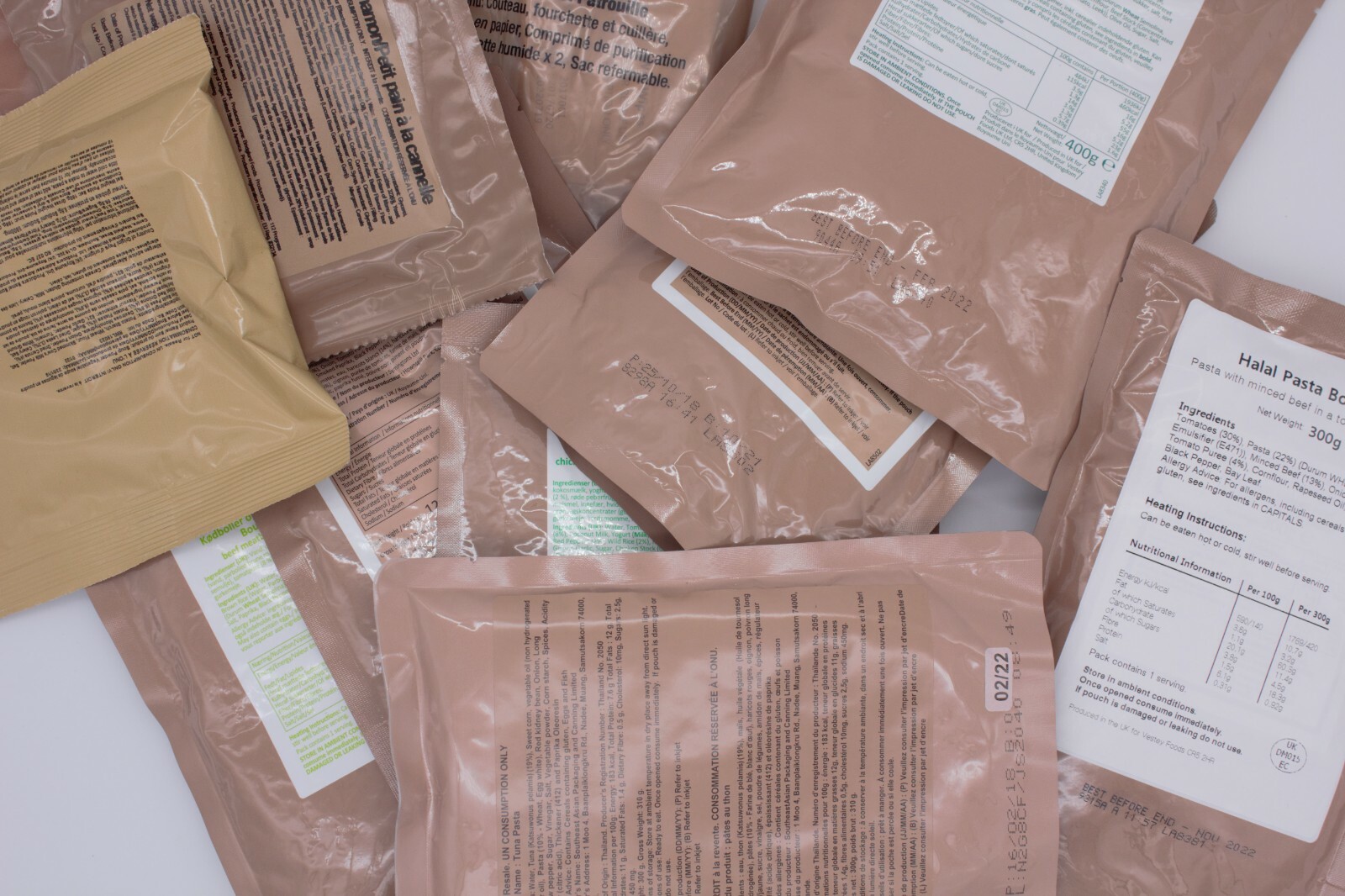 BRITISH ARMY MOD RATION PACKS MEALS MRE EMERGENCY FOOD SUPPLIES READY ...