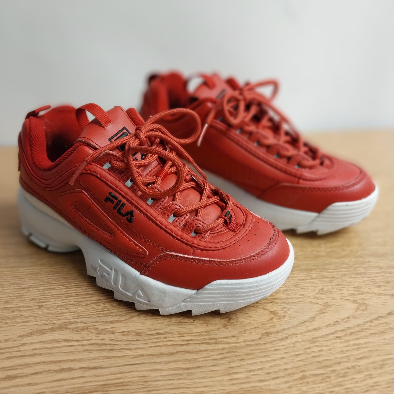 FILA Disruptor II Low Top Sneakers Red Athletic Shoes 5F M00540-602 ...