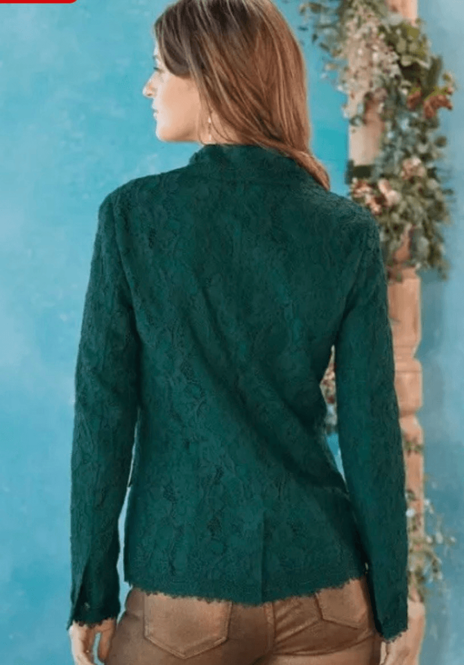 Sundance Cardigan Womens Medium Fairy Green Lace Overlay Jacket ...
