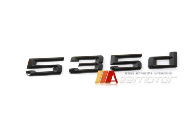 Gloss Black Trunk Lid Emblem Badge Decal Letters 535d fits BMW E60 F10 ...