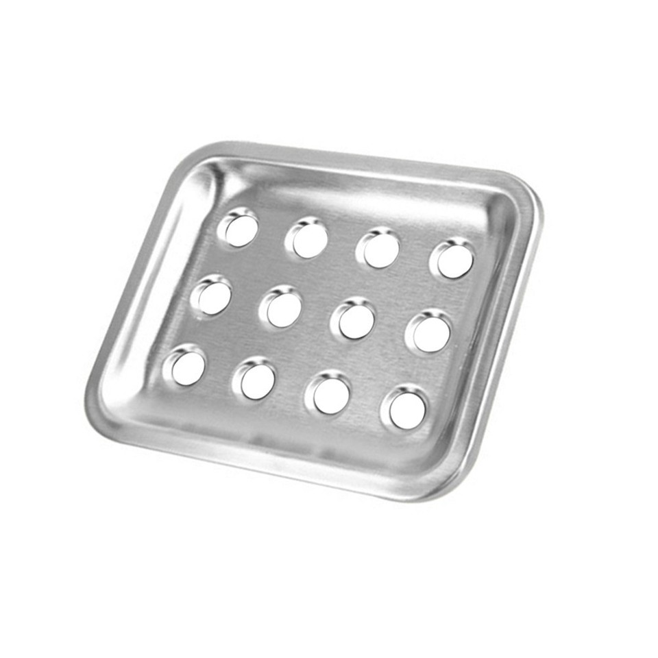 Stainless Steel Soap Dish Tray Double Layer Soap Box Holder Drainer for ...