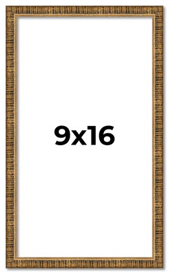 9x16 Frame Gold Picture Frame Complete Modern Photo Frame UV Acrylic ...