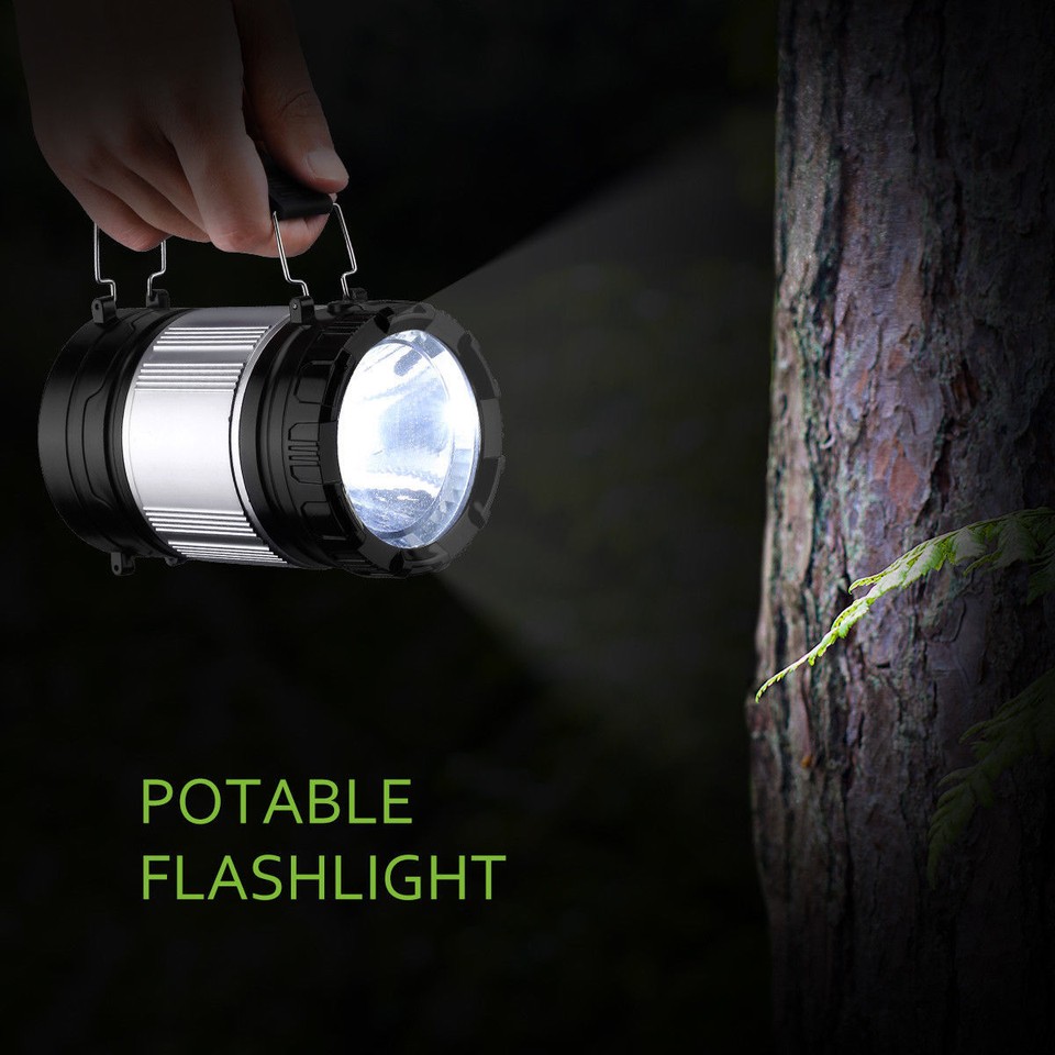 2 in 1 LED Camping Lantern, Cob Light Ultra Bright Collapsible Lamp ...