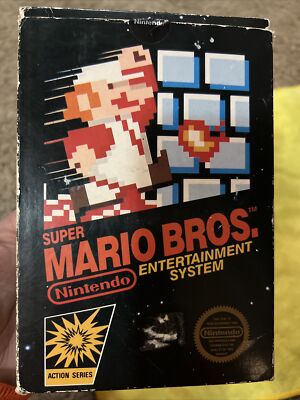 Matte Sticker Seal Super Mario Bros. Nintendo NES Black Box Manual ...