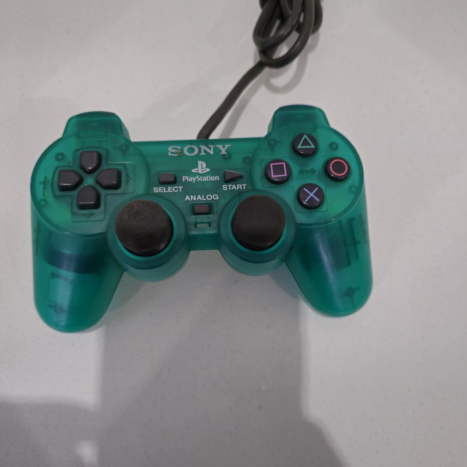Official Sony PlayStation 1 Ps1 Dualshock Controller Clear Green Scph ...