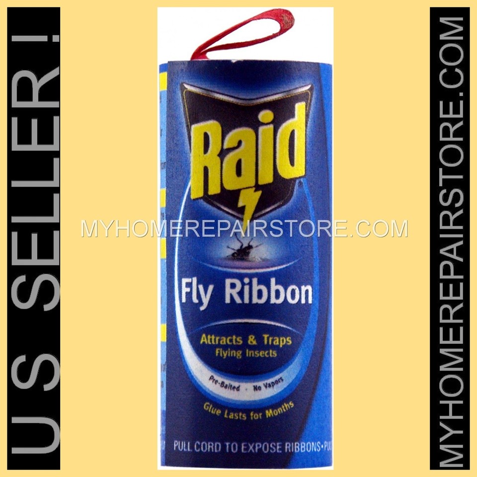 10 / $10 — 10 PACK— RAID FLY STRIP RIBBON — FLYING INSECT — GLUE STRIP ...