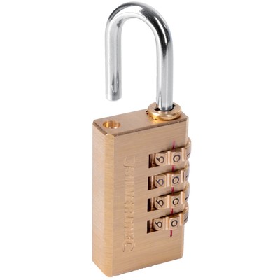 LARGE SOLID BRASS COMBINATION PADLOCK 4 Dial High Quality Locker/Door ...
