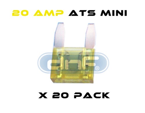 20 PACK 20 AMP ATS/ ATC MINI BLADE 12V AUTOMOBILE FUSE - FREE SAME DAY ...