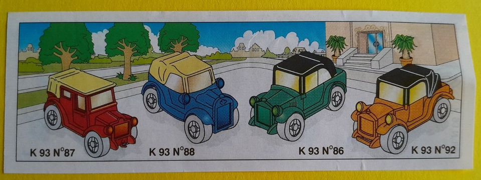 Kinder K93 - Stock 9 Vehicles (Series Mixed) Doesn'T Complete +1 Paper ...