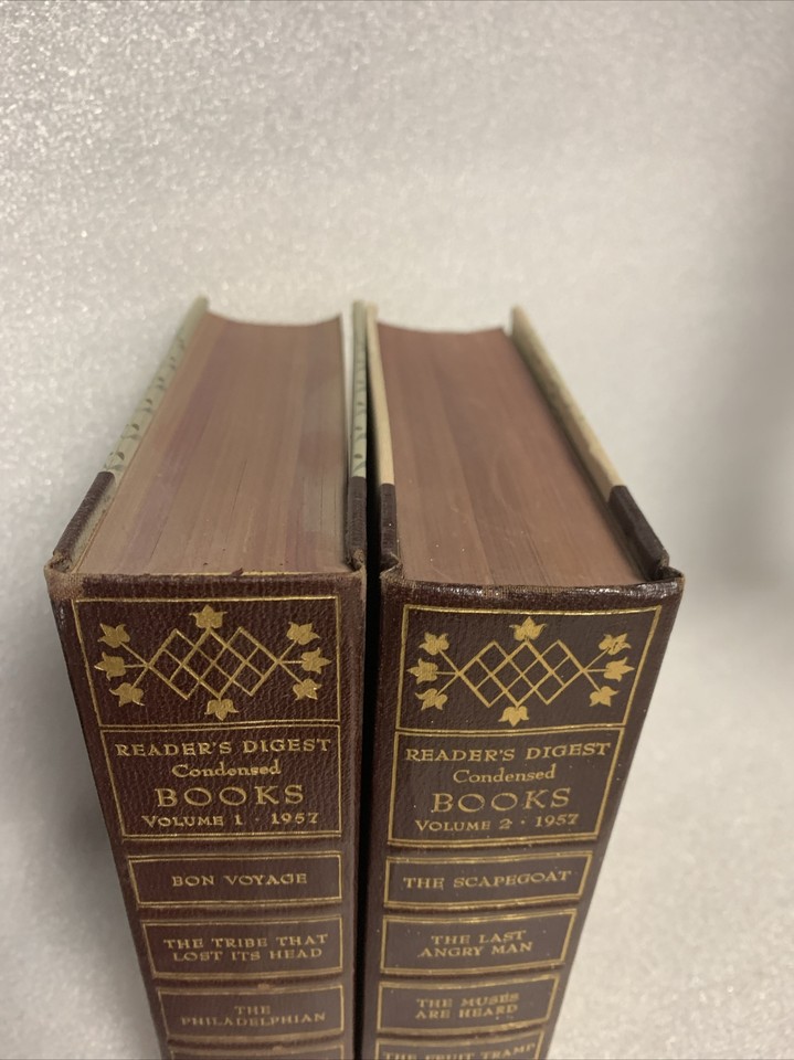 READERS DIGEST CONDENSED BOOKS VOL 1 & 2 First Edition 1957 vintage ...