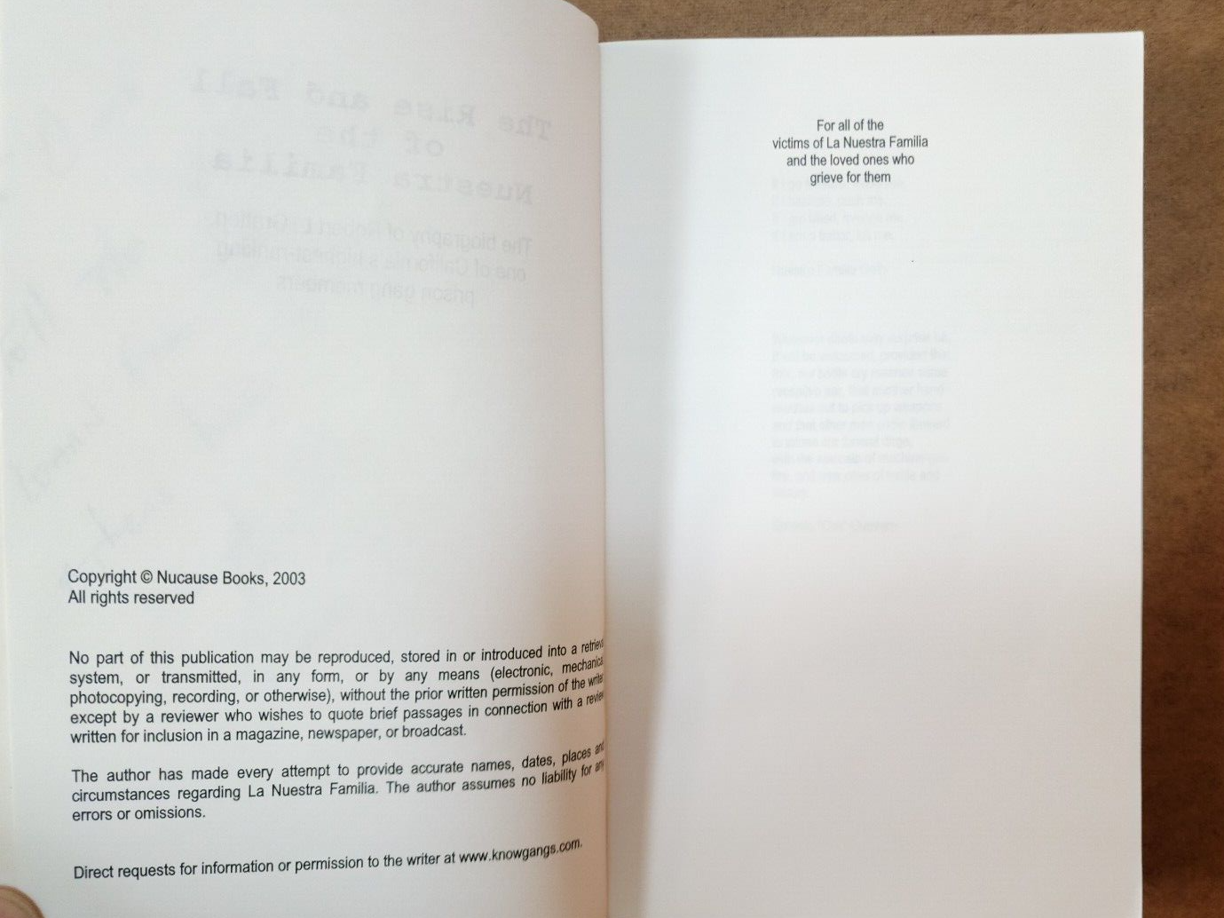 THE RISE AND FALL OF THE NUESTRA FAMILIA Biography of Robert L Gratton ...
