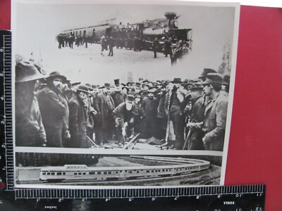 CANADIAN PACIFIC RAILROAD LOCOMOTIVE #371 B&W 7x10 PHOTO LAST SPIKE ...