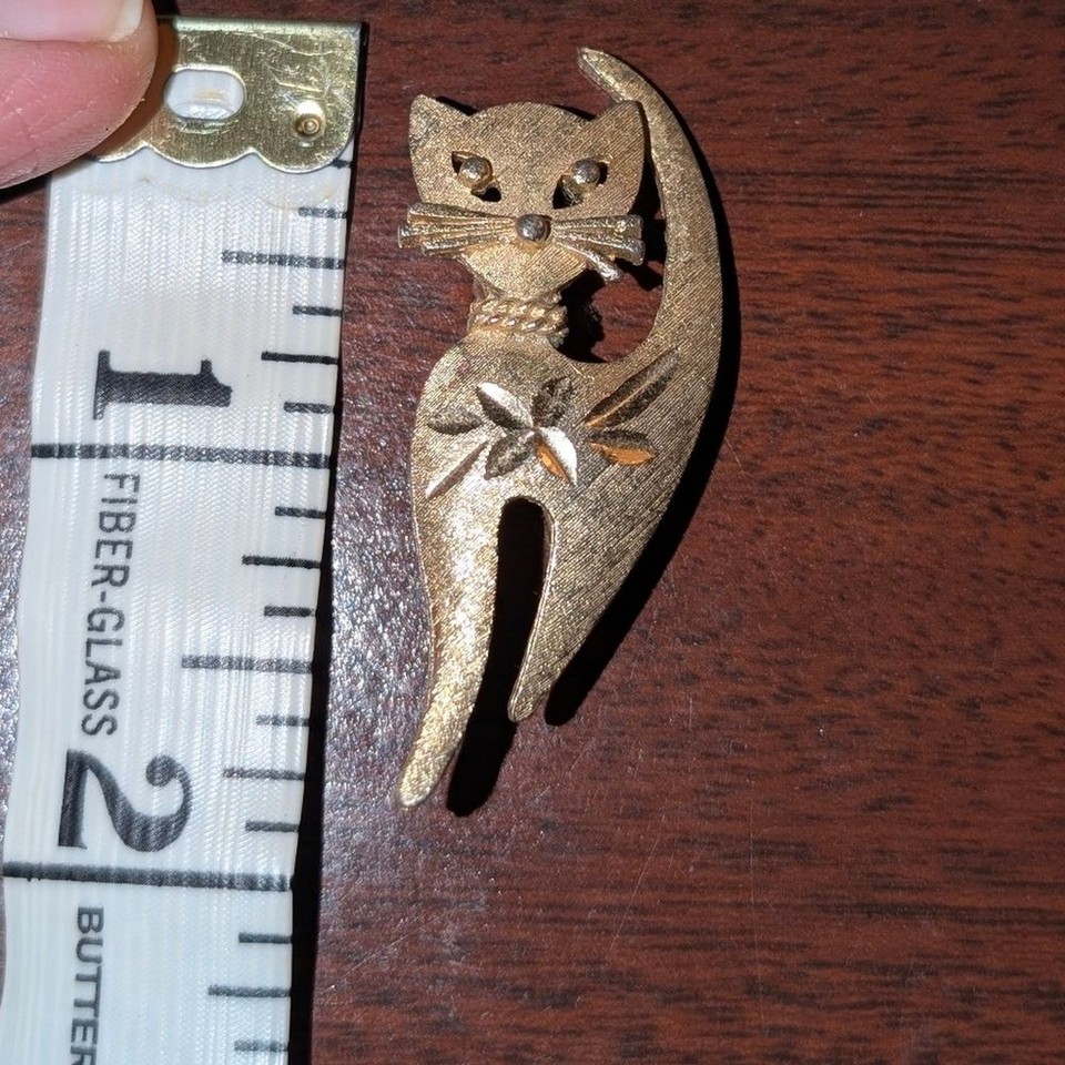 VINTAGE MAMSELLE Signed Mid-Century Modern Textured Gold Pin | eBay