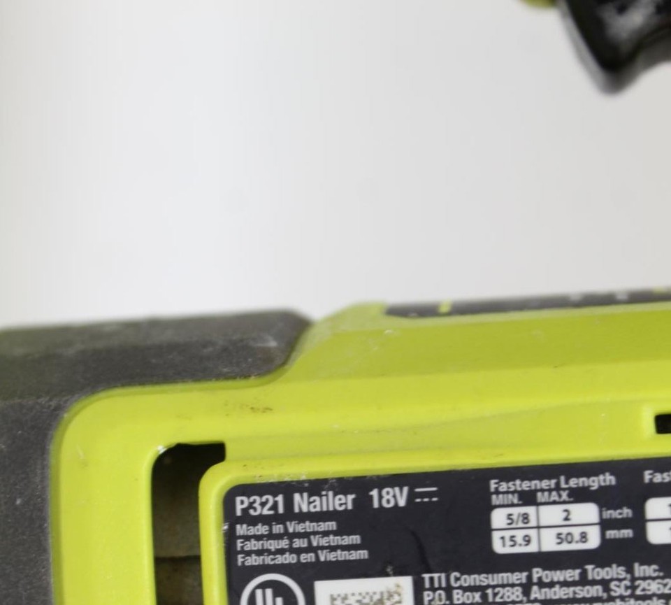 RYOBI ONE+ P321 18V 18-Gauge Cordless AirStrike Brad Nailer | eBay
