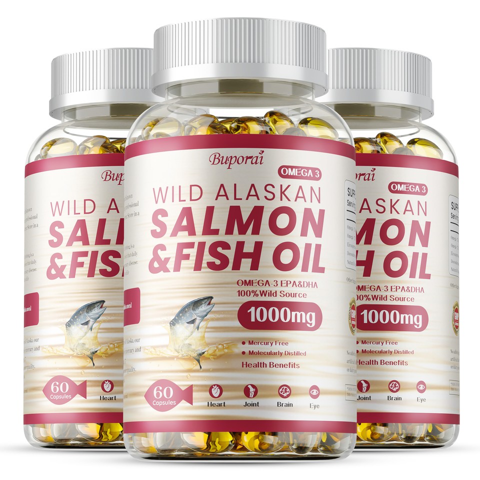 Wild Alaska Salmon & Fish Oil - EPA, DHA - Promotes Eye, Brain And ...