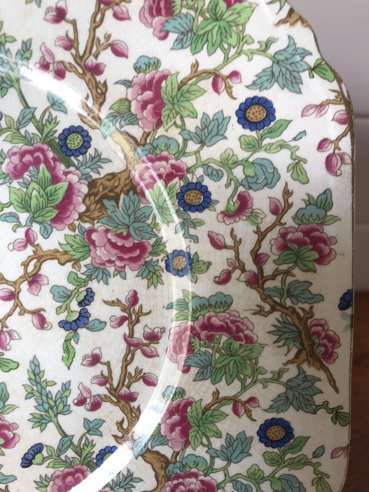 Vintage Lord Nelson Ware Elijah Cotton England Floral Chintz Cake Plate ...