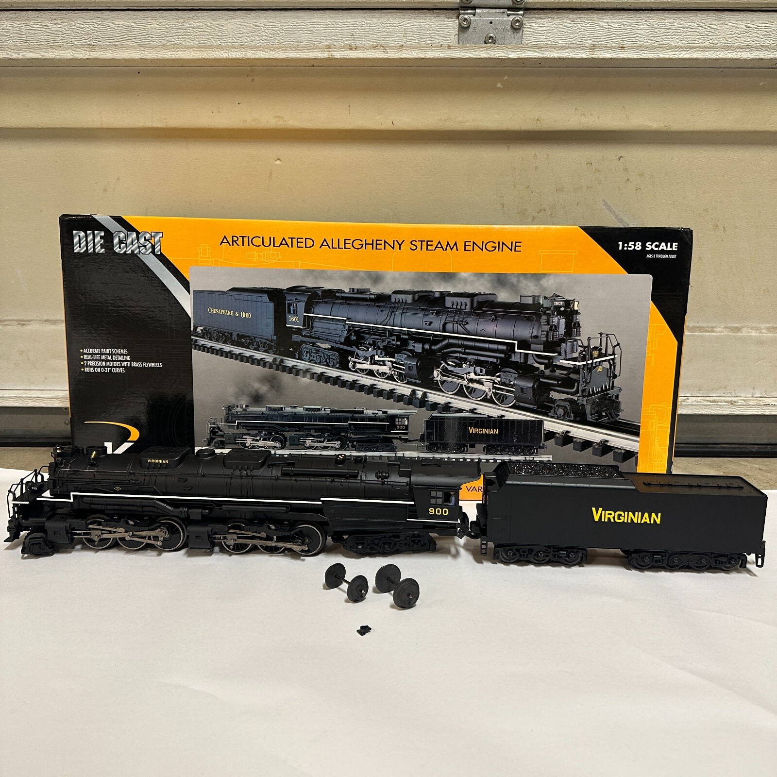 K Line K3799-0900S O-31 Scale 2-6-6-6 Steam Engine VGN Allegheny 900 ...