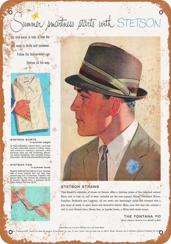 METAL SIGN - 1958 Stetson Hats - Vintage Look Reproduction | eBay