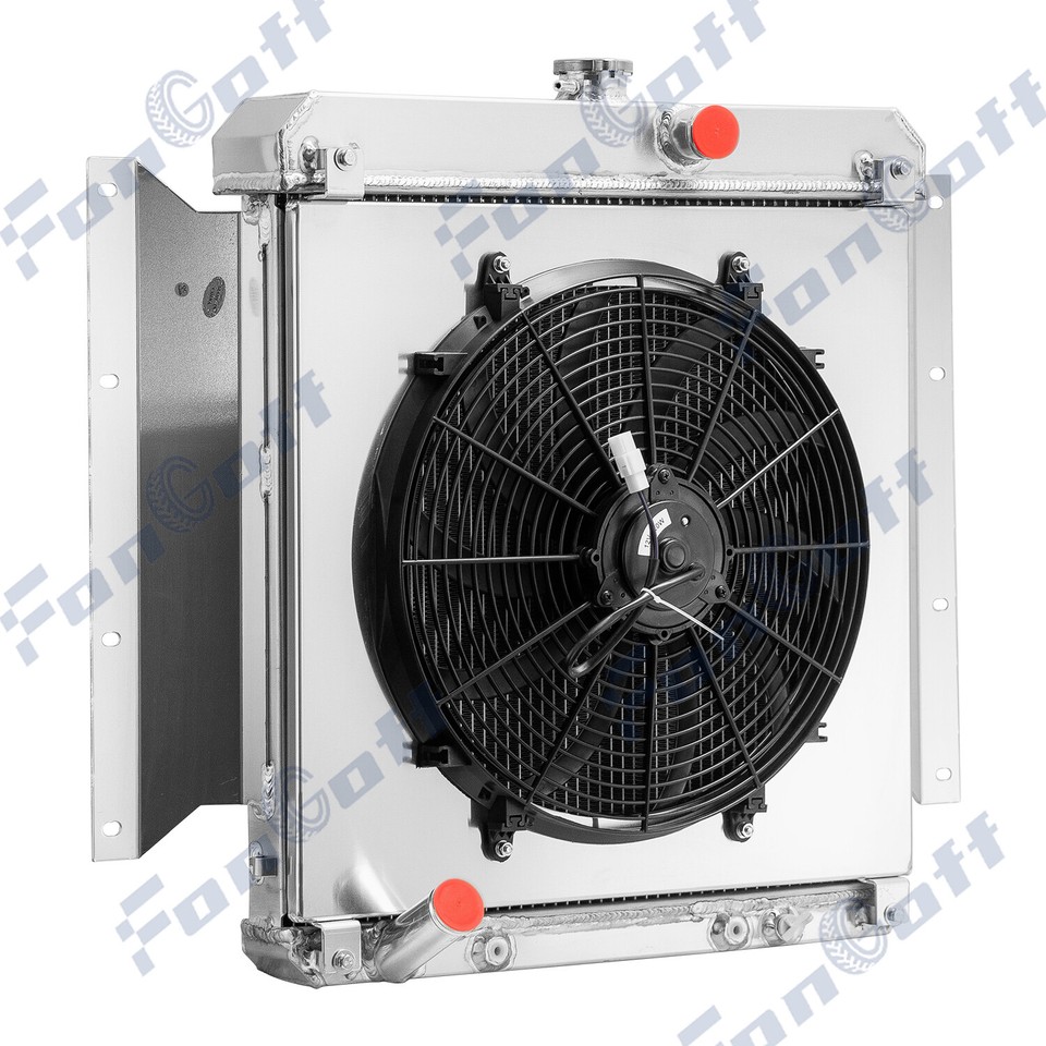 3 Row Radiator + Shroud 120W Fan For 1961-1969 1963 Dodge D100 Pickup 5 ...