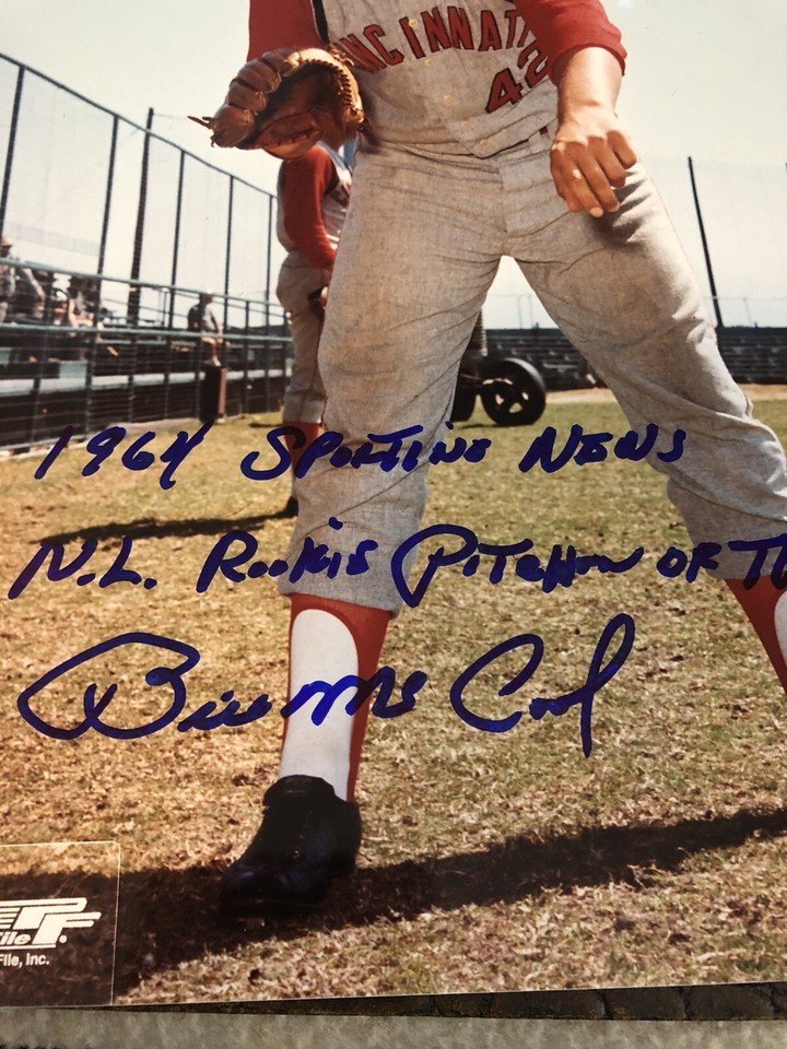 Billy McCool 64 Sporting News NL Pitcher ROY Cincinnati Reds Signed ...