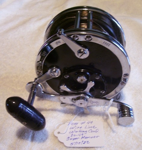 BEAUTIFUL VINTAGE PENN #49 SUPER MARINER REEL 5/7/22 EXCELLANT WITH ...