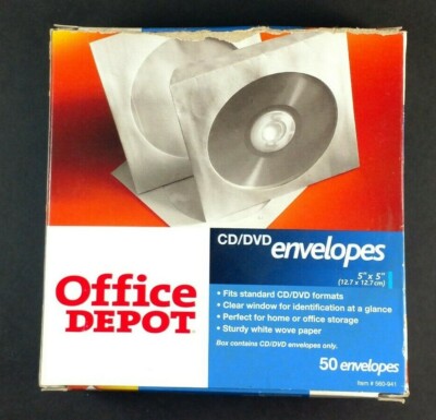 Cd/DVD paper envelopes Office Depot 50 pcs | eBay