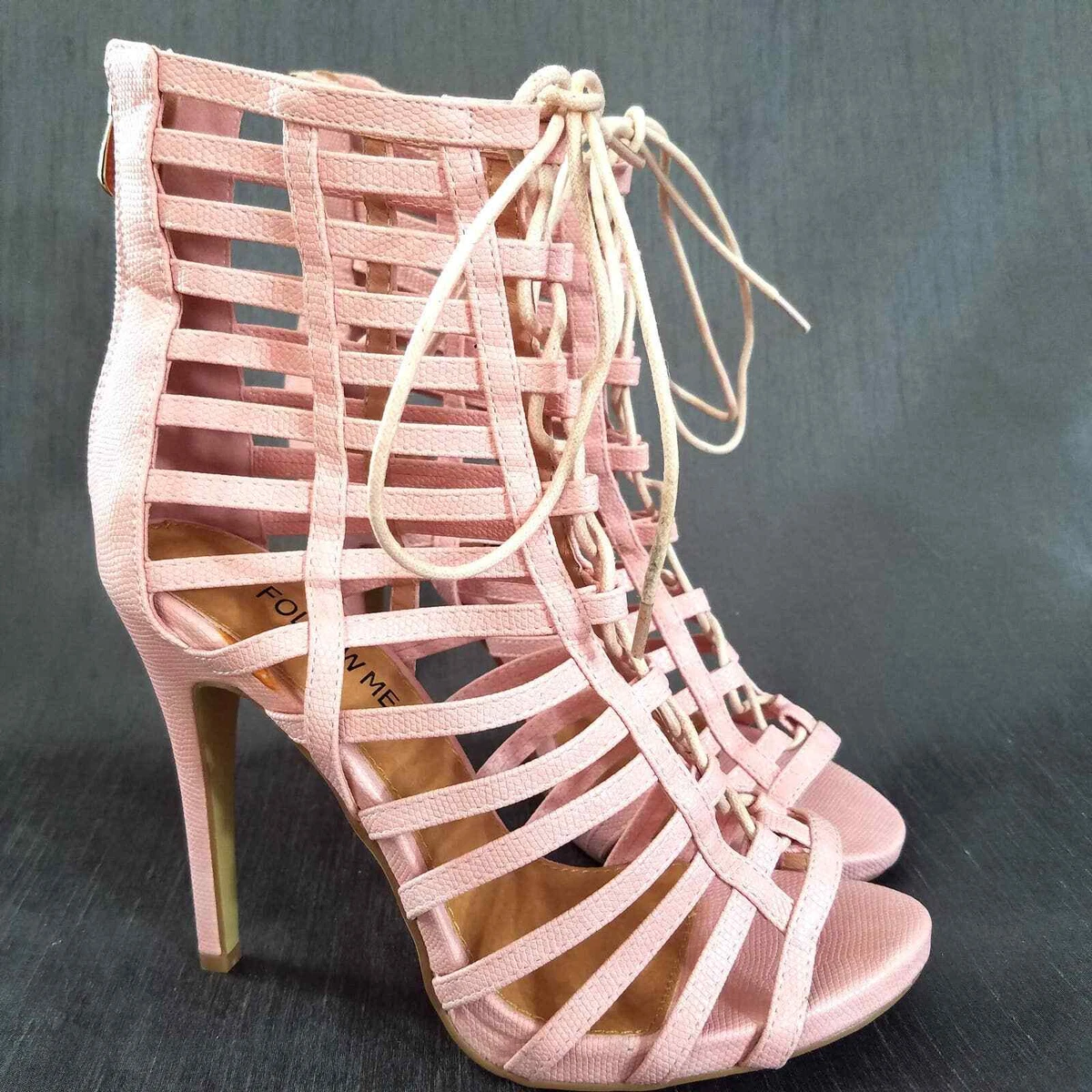 Pink Gladiator Heels