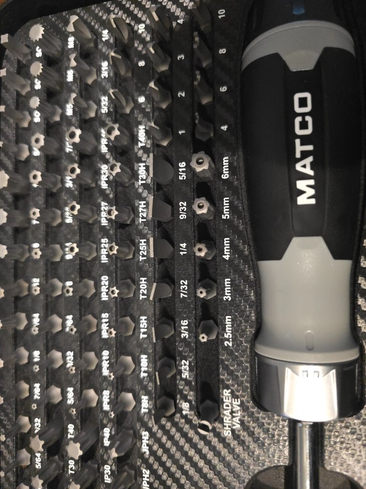 Matco Tools 112 Piece OPTI-GRIP Hex Star Slotted Phillips Bit Set ...