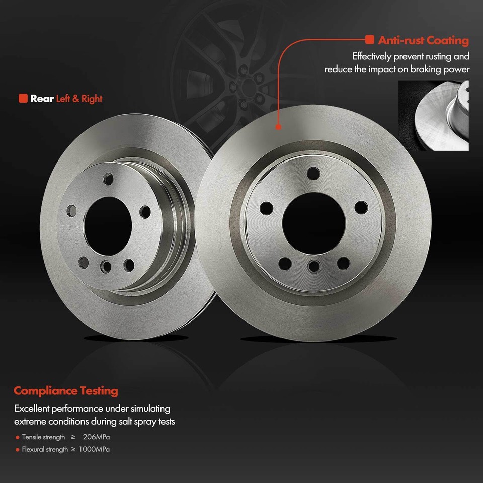 Vented Brake Discs+Brake Pads 300mm Rear for BMW 1 3 Series E81 E87 E90 ...