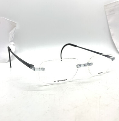 EYEPHORICS EYEGLASSES RIMLESS PLASTIC CABLE TEMPLE SWISS MADE Gray Z1 ...