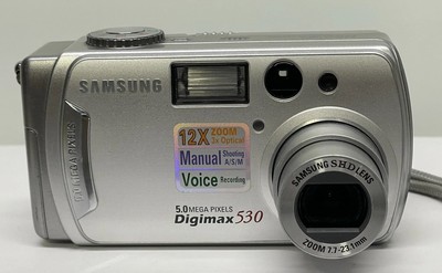 Samsung Digimax 530 Digital Camera 5.1MP 3X Optical Zoom Silver w/Case ...