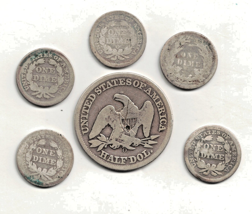 Lot of US Six Seated Silver Culls | eBay