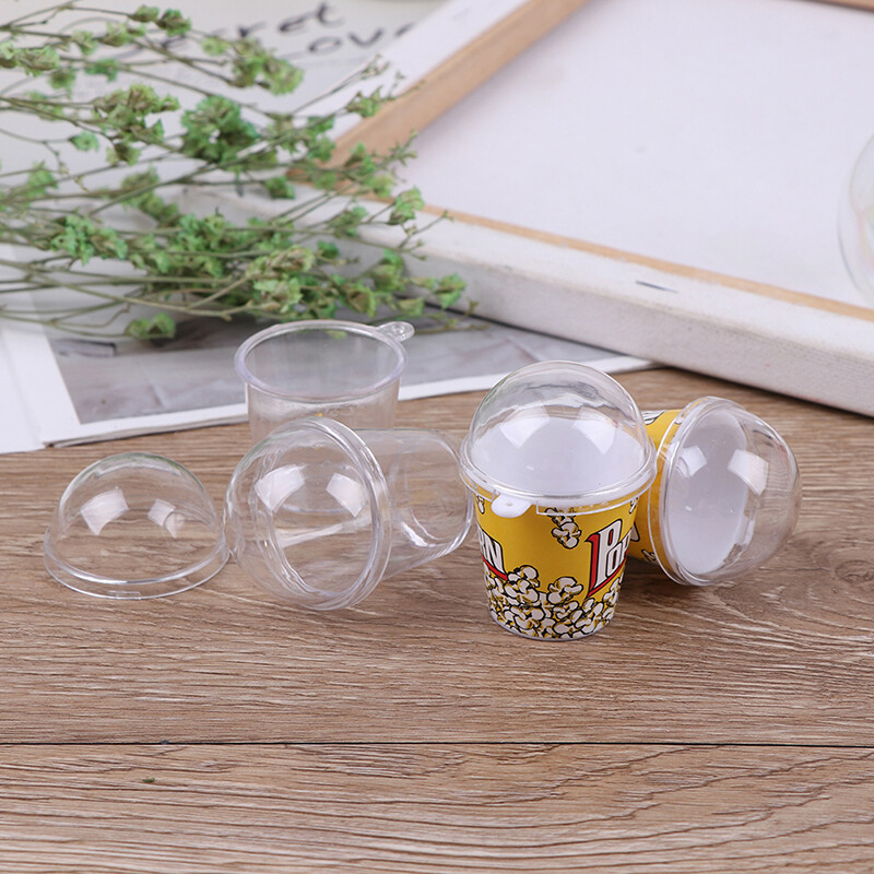 10pcs DIY Boba Charms Plastic Cups Miniature Cup with Dome Lid Doll ...