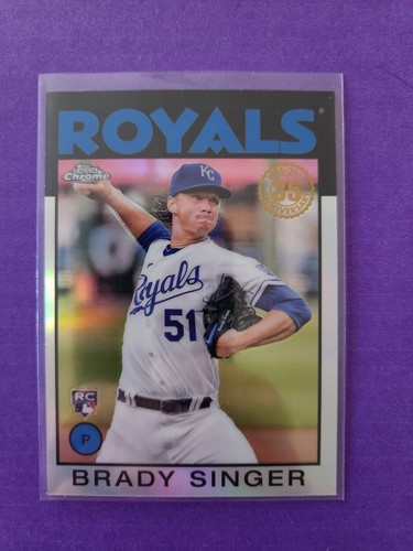 2021 Topps Chrome #86BC-25 Royals BRADY SINGER Rookie RC 1986 35th ...