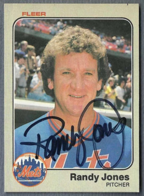 Randy Jones Signed Autographed 1983 Fleer Baseball Card New York Mets ...