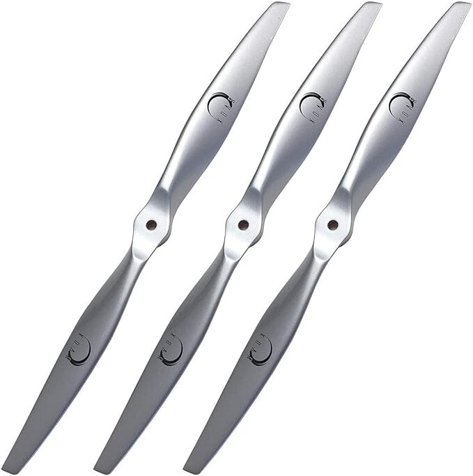 XOAR PJM-E 16x7 (3-Pack) Silver RC Electric Airplane Propeller 16 Inch ...