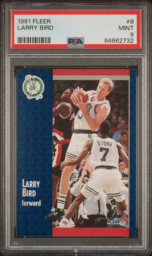1991 Fleer Basketball Larry Bird Card #8 PSA Mint 9 | eBay