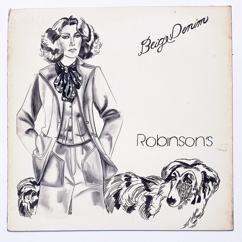 Sue Stevenson MCM Fashion Ad Illustration "Blue Denim" Robinson's Dept ...