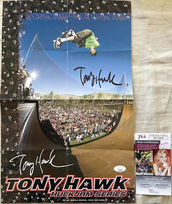 Tony Hawk autographed auto signed Huckjam Series 11x17 skateboarding ...